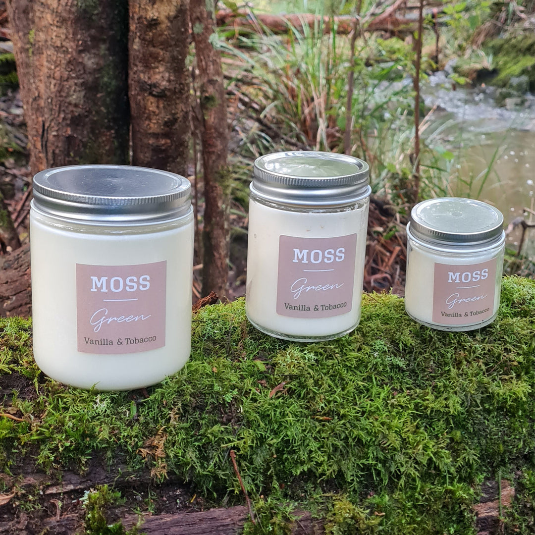 Vanilla & Tobacco Candle – MOSS Green